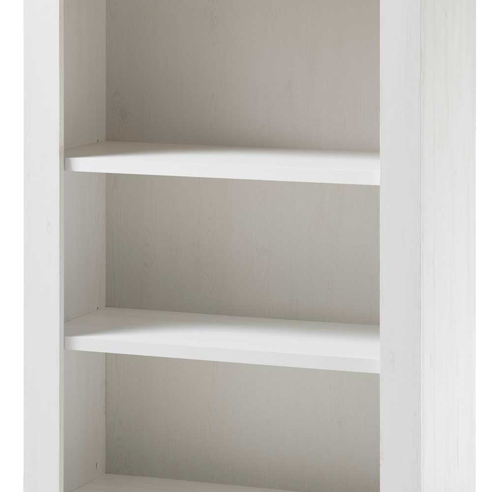 102x139x44 Landhaus Regal mit 3 Fächern in Weiß & Wildeiche - Diatara