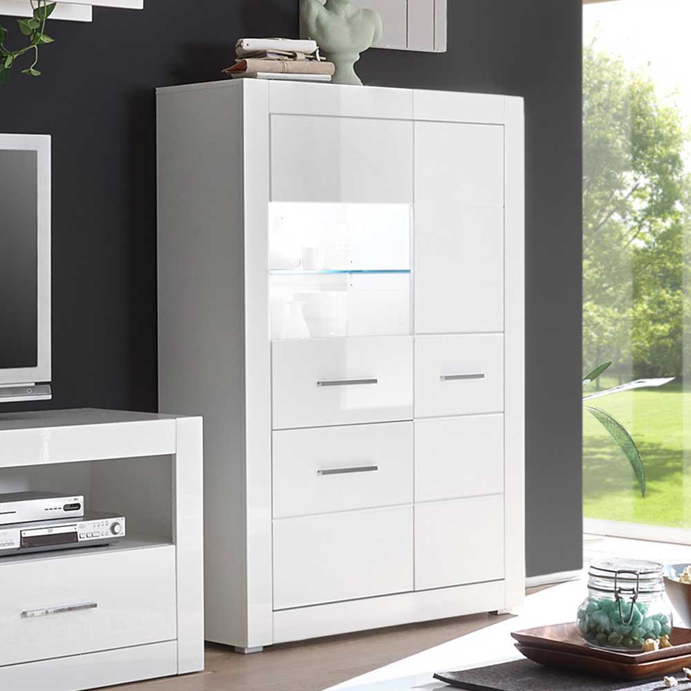 Vitrine Hochglanz Weiss