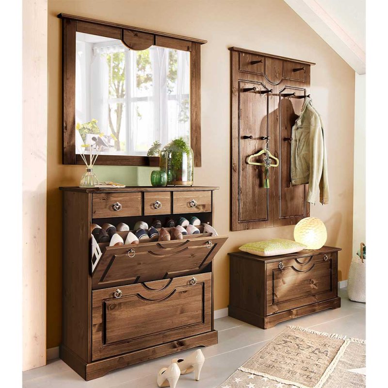 Garderobe Landhausstil Holz