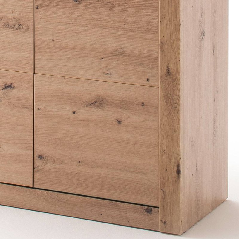 Garderobenschrank in Wildeiche Optik und Dunkelgrau - Carry