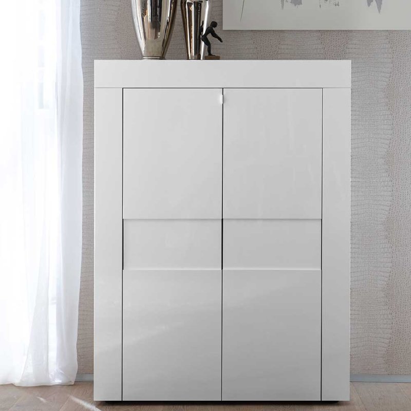 Wohnzimmerschrank Weiss Hochglanz