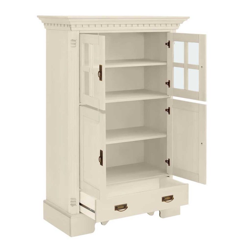 Landhaus Highboard & Regale in Creme aus Kiefer Massivholz gewachst ...