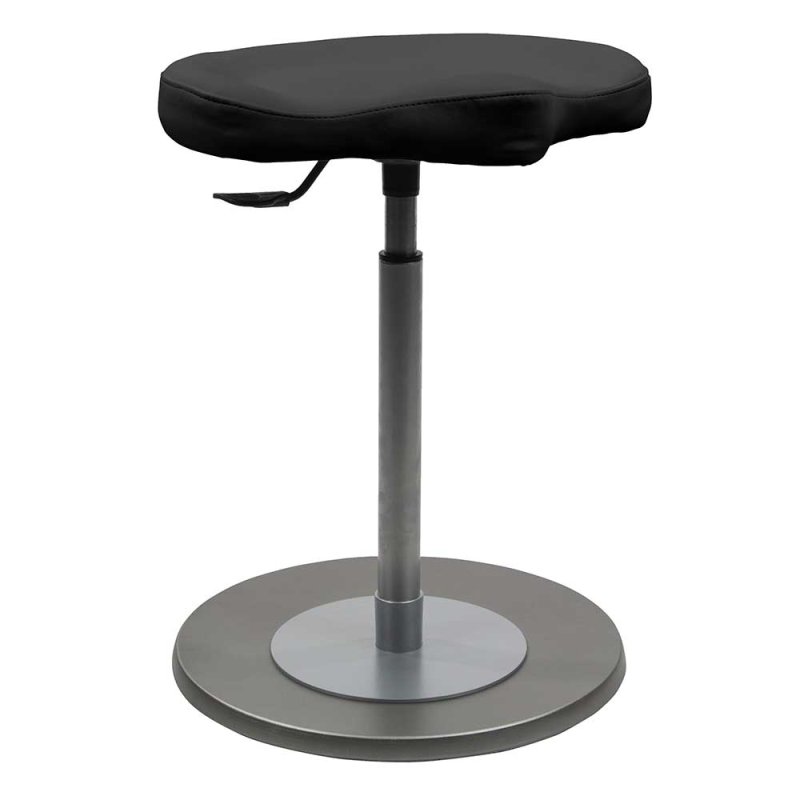 Ergonomischer Büro Kunstlederhocker in Hellgrün - höhenverstellbar - Simpra