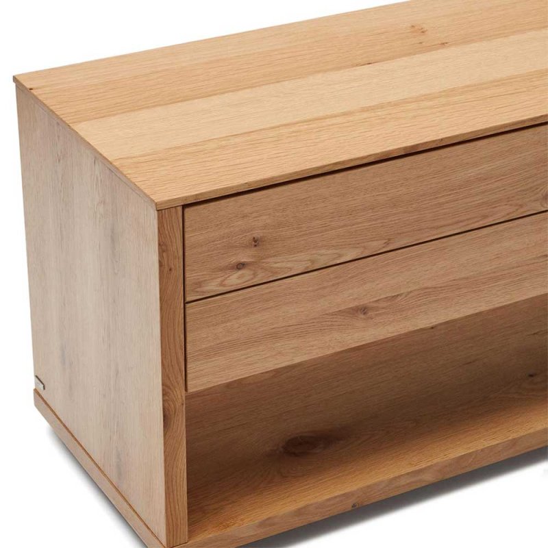 TV Lowboard mit drei Schubladen und Fach in Eichefarben - modern - Algaro