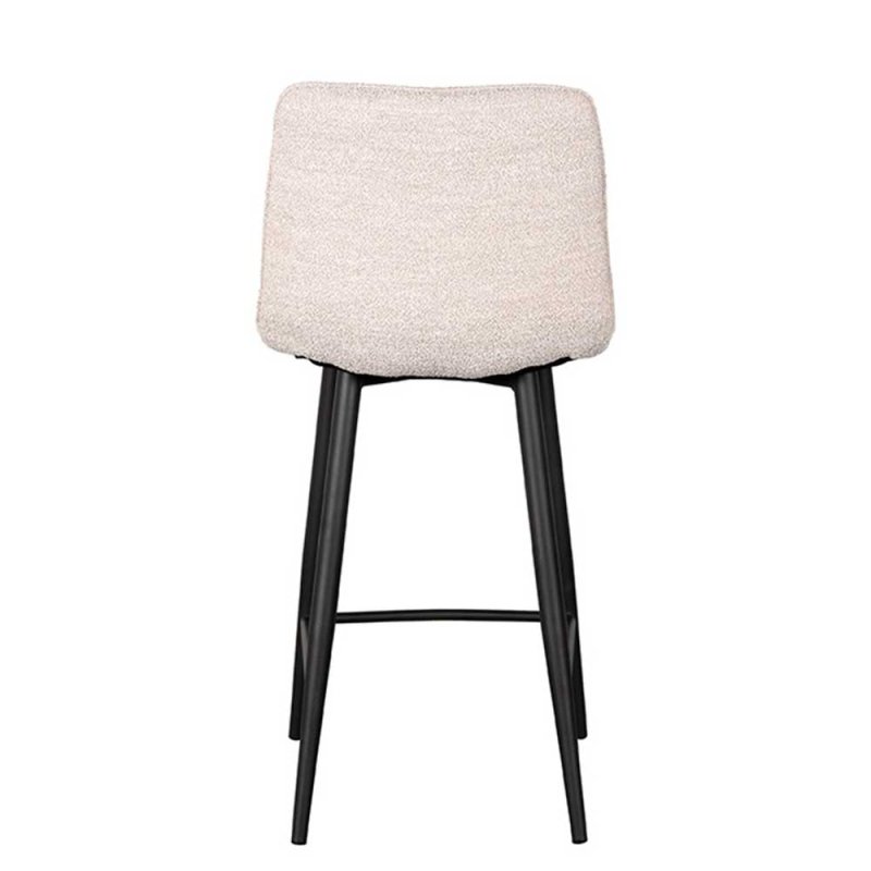 Barstühle mit 65 cm Sitzhöhe in Beigegrau mit Schwarz - Dronjaco (2er Set)