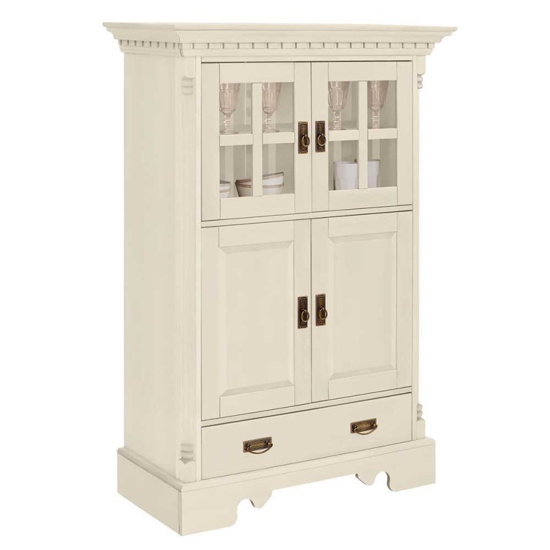 Landhaus Highboard & Regale in Creme aus Kiefer Massivholz gewachst ...