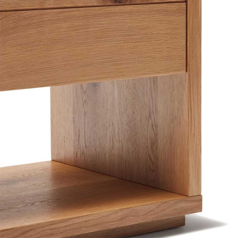 TV Lowboard mit drei Schubladen und Fach in Eichefarben - modern - Algaro
