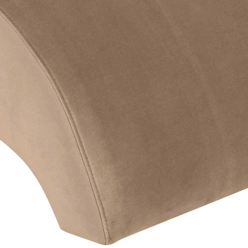 Designhocker in Beige Samtvelours - halbrunde Form - Ulada